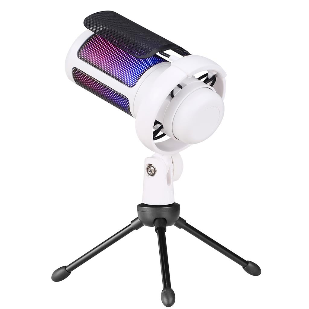 Microfone Gamer Profissional Com Fio Iluminação Led Rgb Touch ...