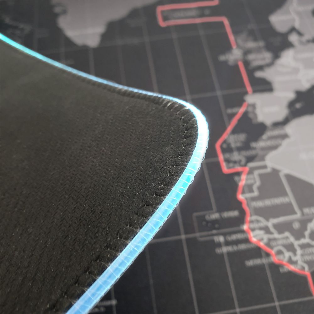 Mousepad Gamer Speed Mapa Mundi Iluminação Led Rgb Mouse Pad Desk Pad ...