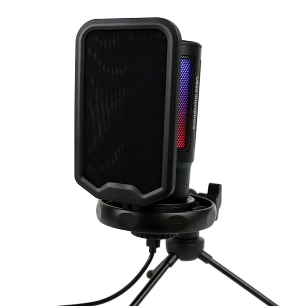 Microfone Tripe De Gravacao Gamer Usb Com Led Rgb Usb Profissional U850 ...