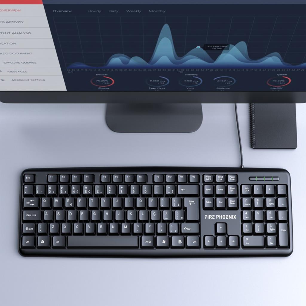 Teclado Computador Com Fio Usb Abnt2 Windows Impermeavel Preto Bk-07 ...