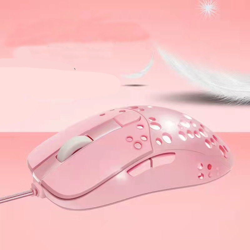 Mouse Gamer Led Rgb Jogo 3200 Dpi Ergonômico Rosa Wb905 Luuk Young ...