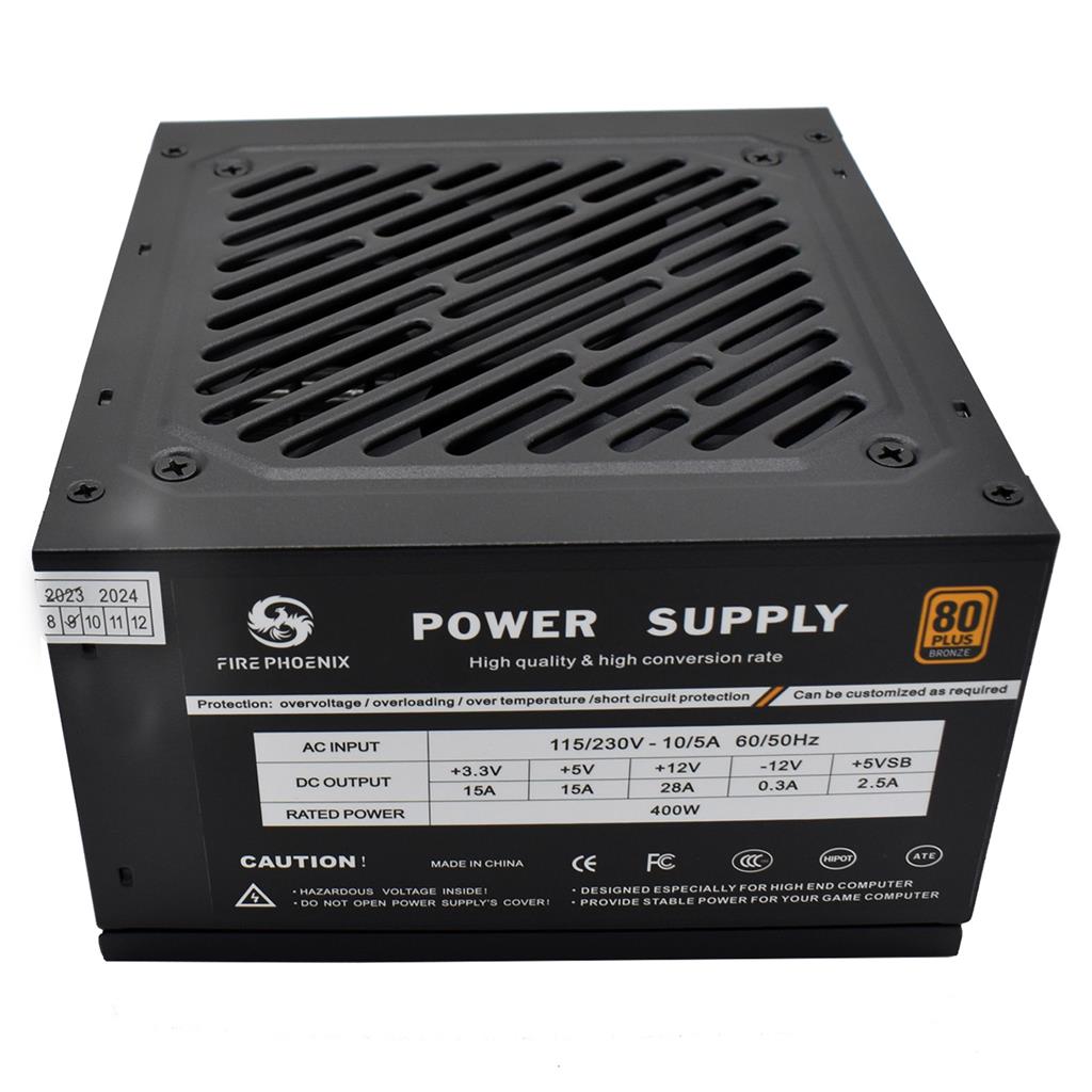 Fonte De Alimentacao Atx Gamer Para Pc 80 Plus Bronze 400W 110V/220V Preta Bk-f400 Luuk Young