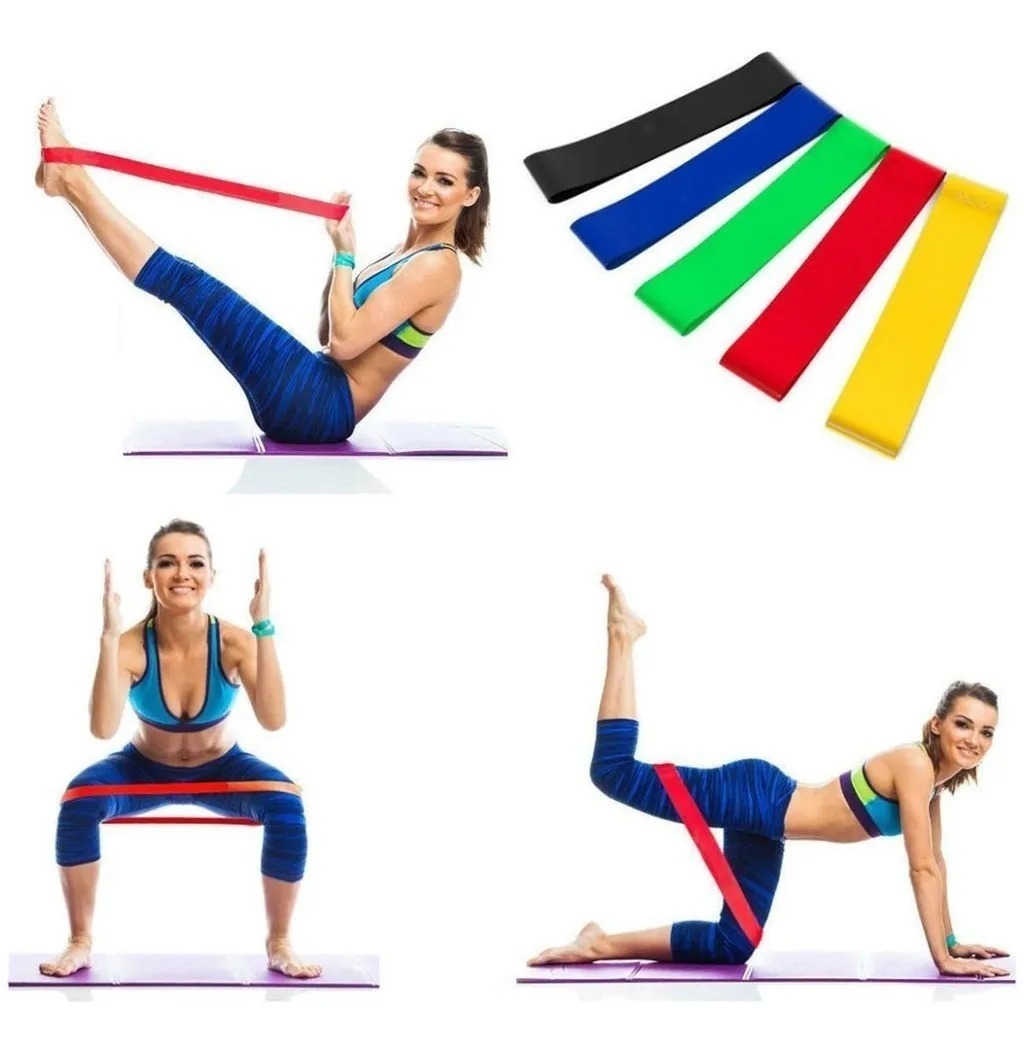 Kit 5 Mini Band Elastico Exercicio Academia Treino Casa E50 Luuk Young