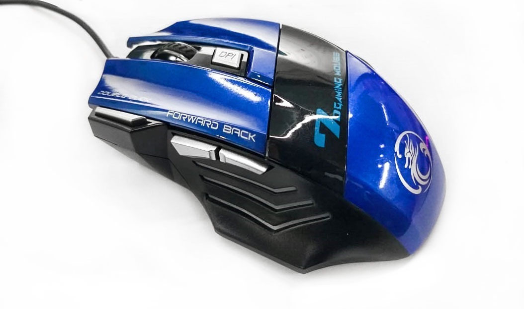 Mouse Gamer Estone X7 2400dpi Led Sport 7 Botões Ergonomic Luuk Young