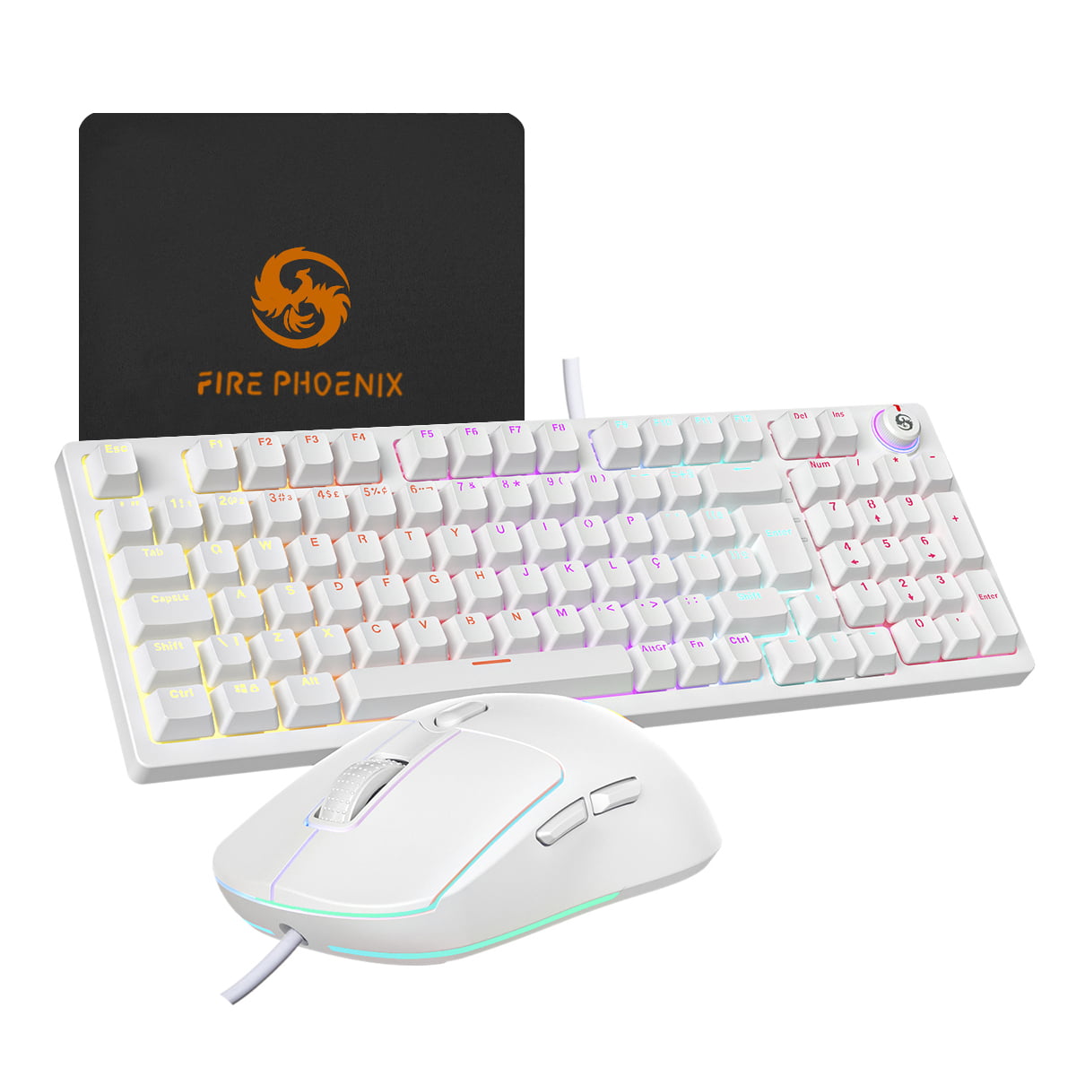 Teclado Mecânico E Mouse Gamer 7200 Dpi Switch Red Bk-08 Fire Phoenix ...