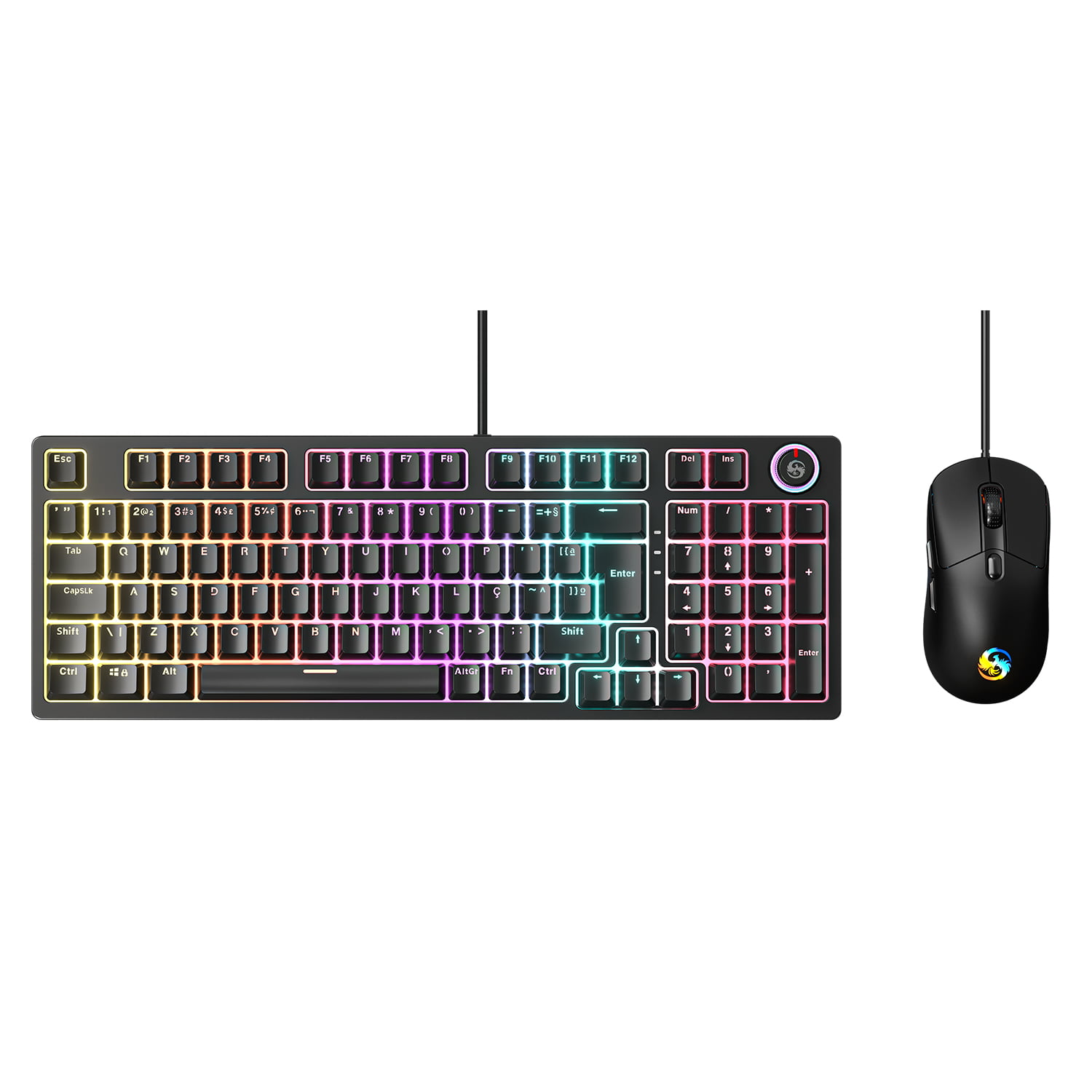 Teclado Mecânico E Mouse Gamer 7200 Dpi Switch Red Bk-08 Fire Phoenix ...