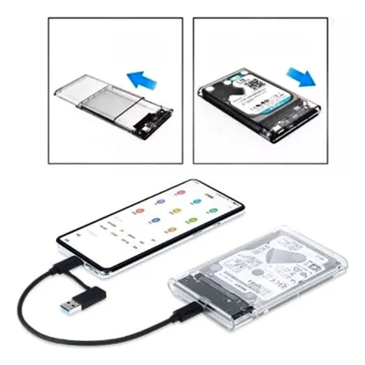 Case Hd Externo Notebook Adaptador Usb 3.1 Ssd Gaveta Pc Tipo C Hd100 ...