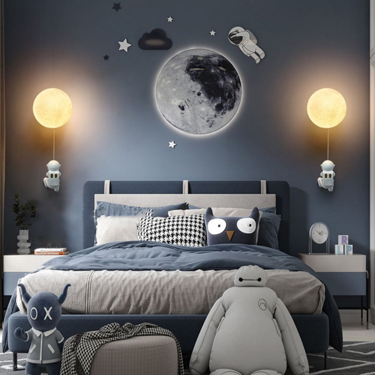 Lâmpada Luminária De Parede Lua 3d Com Astronauta Cyl6807 - LUUK YOUNG ...