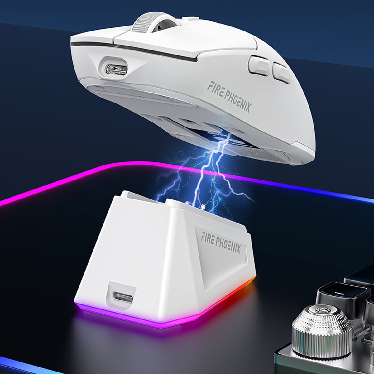 Mouse Gamer Sem Fio Bluetooth 2.4g Tri Mode 24000dpi Paw3311 Com Dock ...