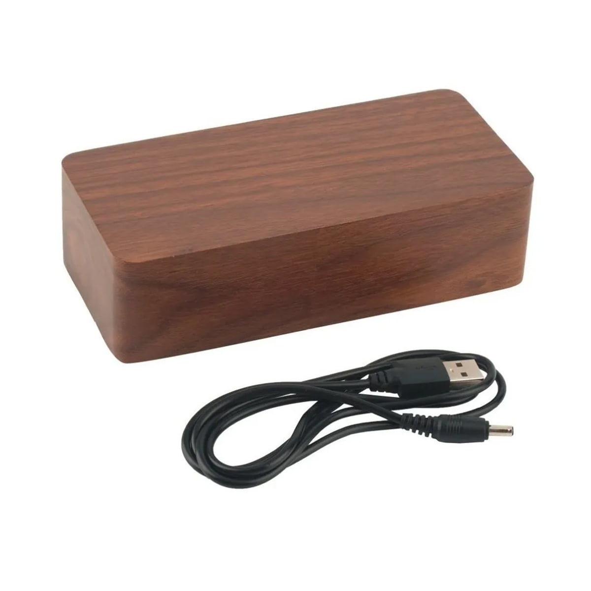 Relógio Led Digital Mesa Escritório Madeira Sensor Jh 1299 Luuk Young