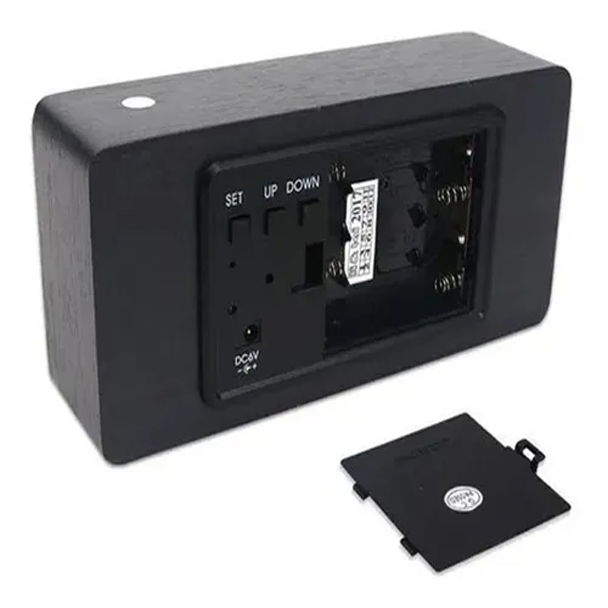 Relógio Led Digital Mesa Escritório Madeira Sensor Jh 1299 Luuk Young