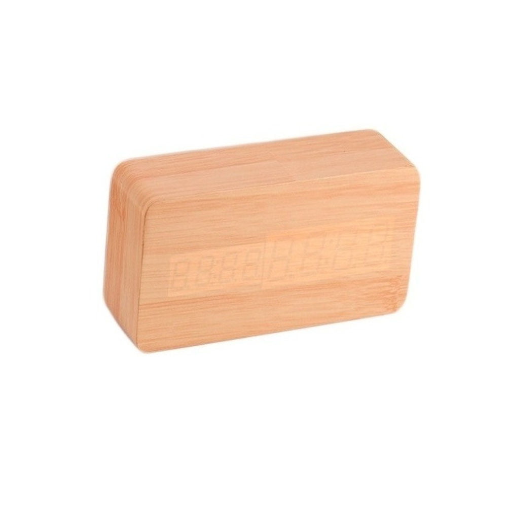 Relógio Led Digital Mesa Escritório Madeira Sensor Jh 1299 Luuk Young